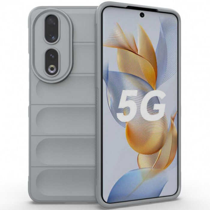 Flex Silicone Противоударный чехол для Honor 90 с защитой камеры и микрофиброй