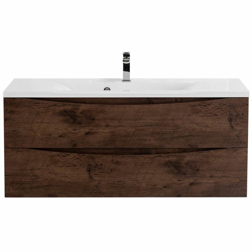 База под раковину подвесная BelBagno (Бельбагно) MARINO с двумя выкатными ящиками Rovere Moro 1100x450x500 MARINO-1100-2C-SO-RW-P