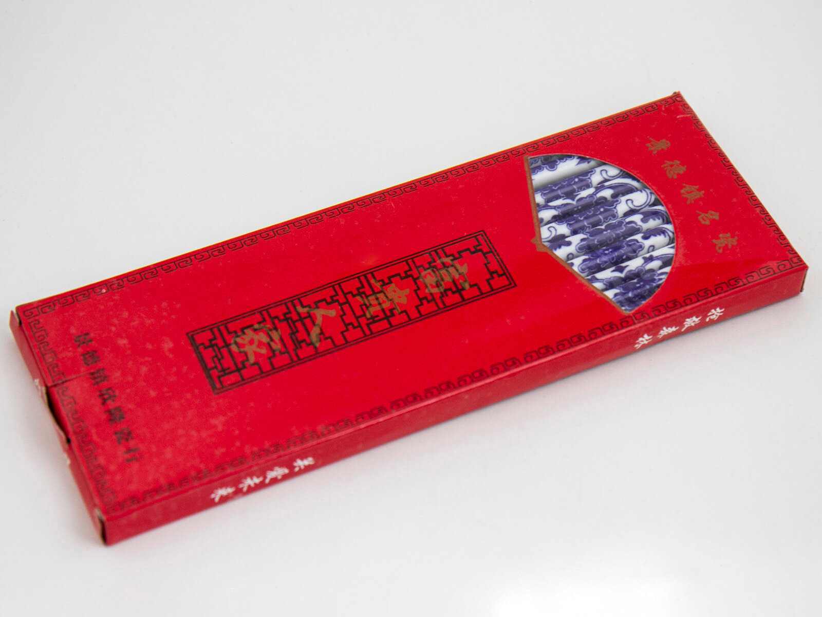 Китайские фарфоровые палочки для еды с рисунком "Пионы", 10 пар, 230 мм