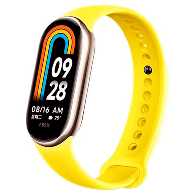 Ремешок на руку для Mi band 8/9, силиконовый, желтый