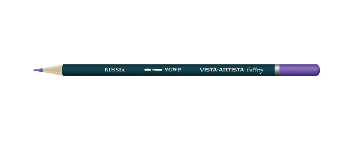 Карандаш акварельный "VISTA-ARTISTA" "Gallery" VGWP художественный заточенный 410 Фиолетовый светлый (Violet light)