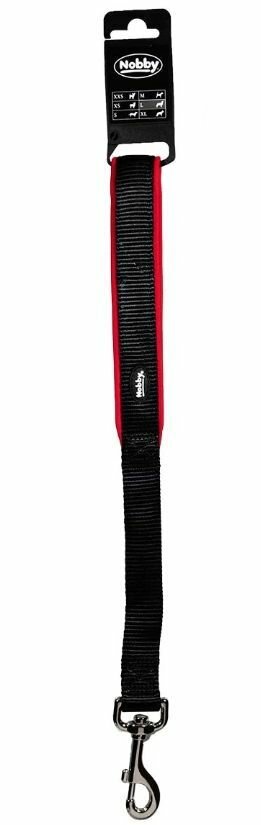 Nobby Поводок-водилка для собак Classic Preno, длина 45 см, ширина 25-30 мм, нейлон, красный