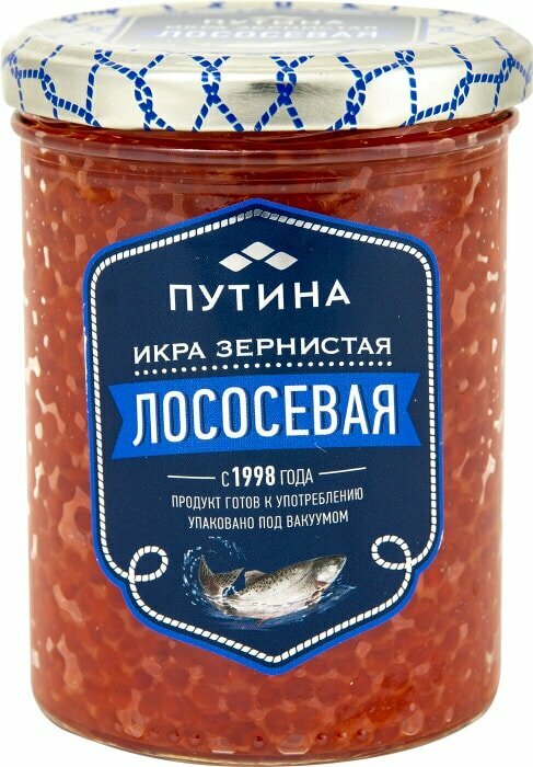 Икра лососевая Путина горбуши 440г — купить в интернет-магазине по ...