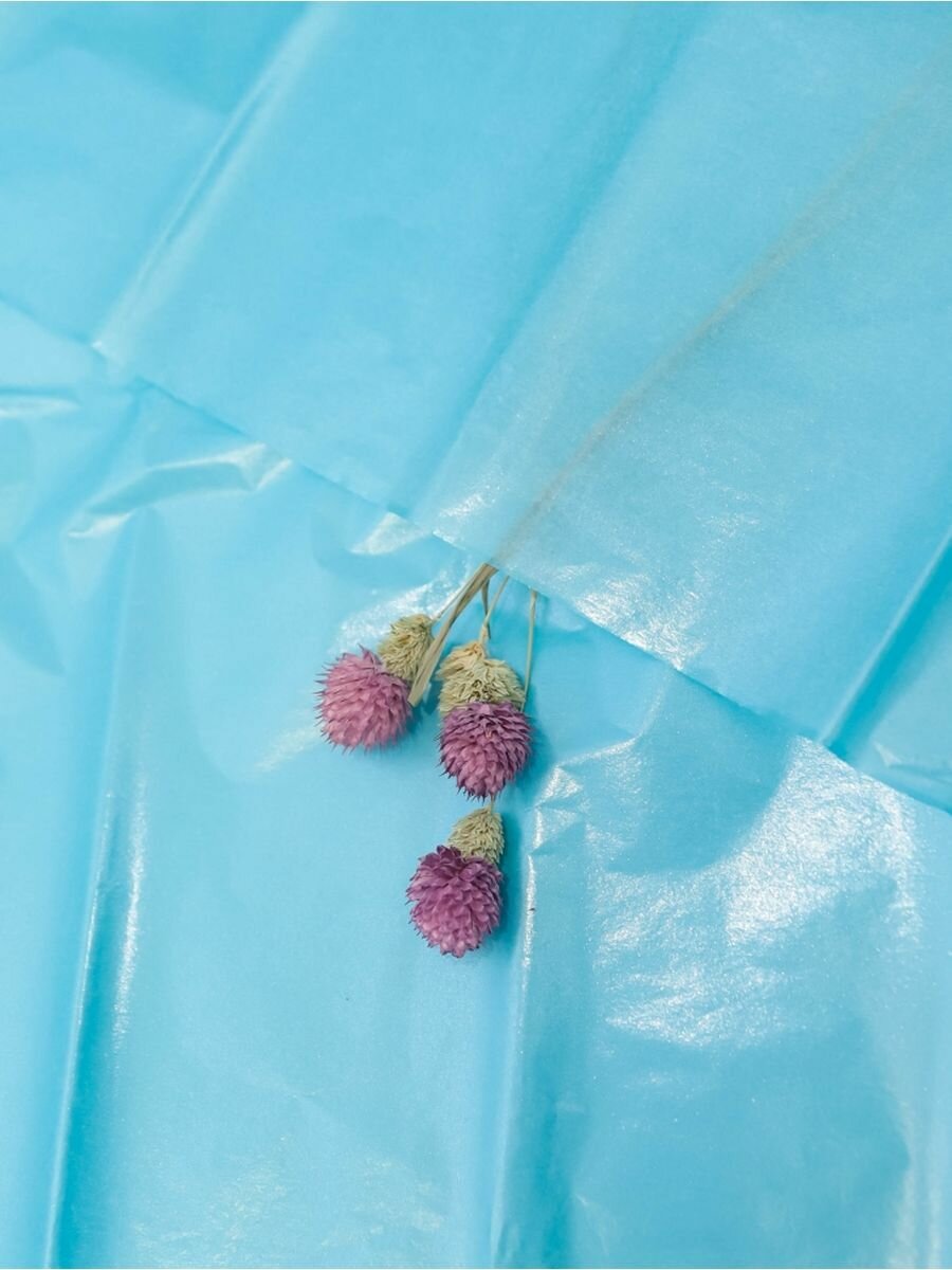 Бумага упаковочная тишью 50x66см (10 лист) жемчужный бирюзовый