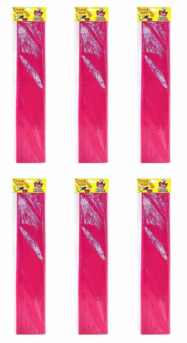 Каляка-Маляка Бумага цветная, крепированная флуоресцентная, 6 уп