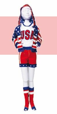 Набор для шитья одежды кукол "DressYourDoll" №4 S412-0204 Sporty Stars'n Stripes