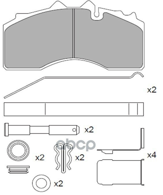 Колодки тормозные! WVA29228/29317 с р/к, зад дисковый тормоз BPW TSB 4309 BPW WUHLERMANN арт. 31010040