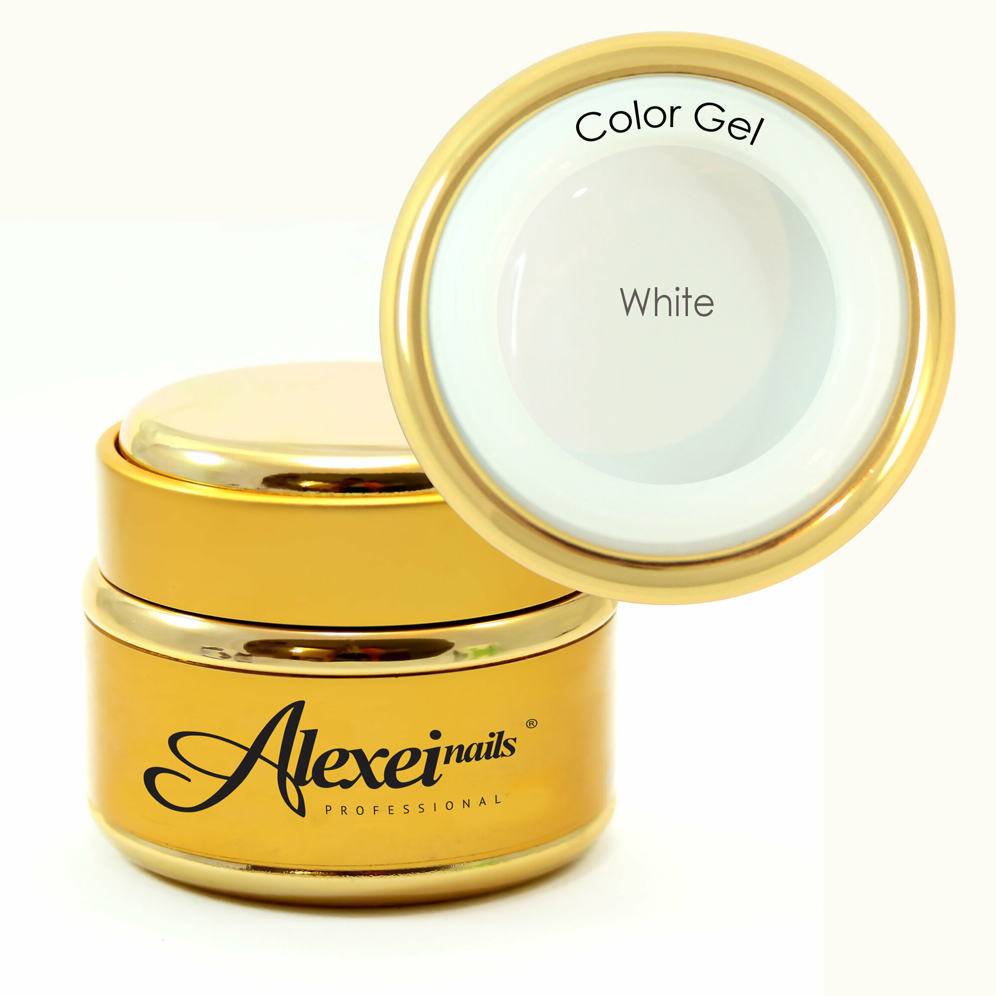 Гель-краска Alexei Nails White, белая, гипоаллергенная, глянцевый эффект