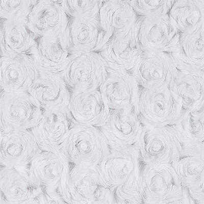 Ткань для игрушек, плюш "PEPPY" PRC, 48x48см, 374г/кв. м,100% полиэстер 01 яр. белый