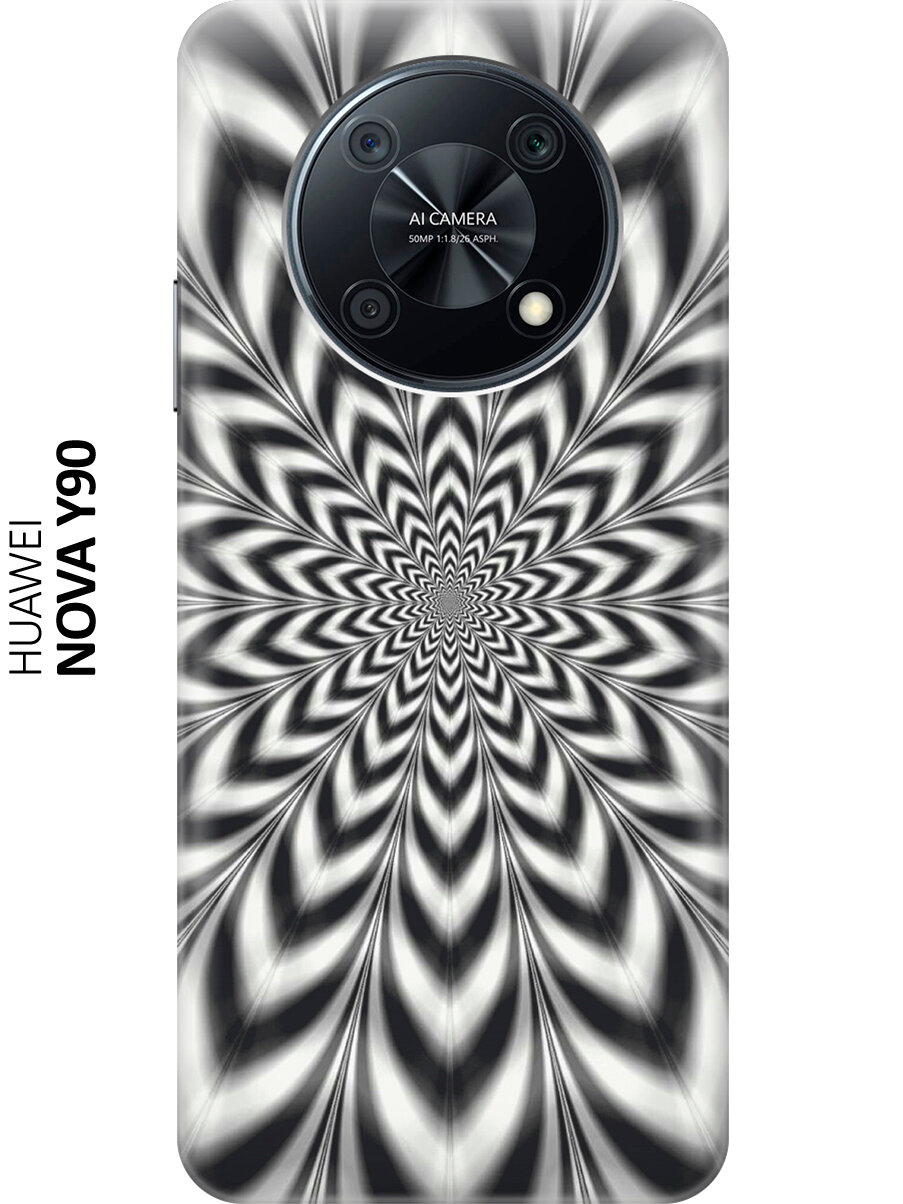 Силиконовый чехол Черно-белая иллюзия на Huawei nova Y90 / Хуавей Нова У90
