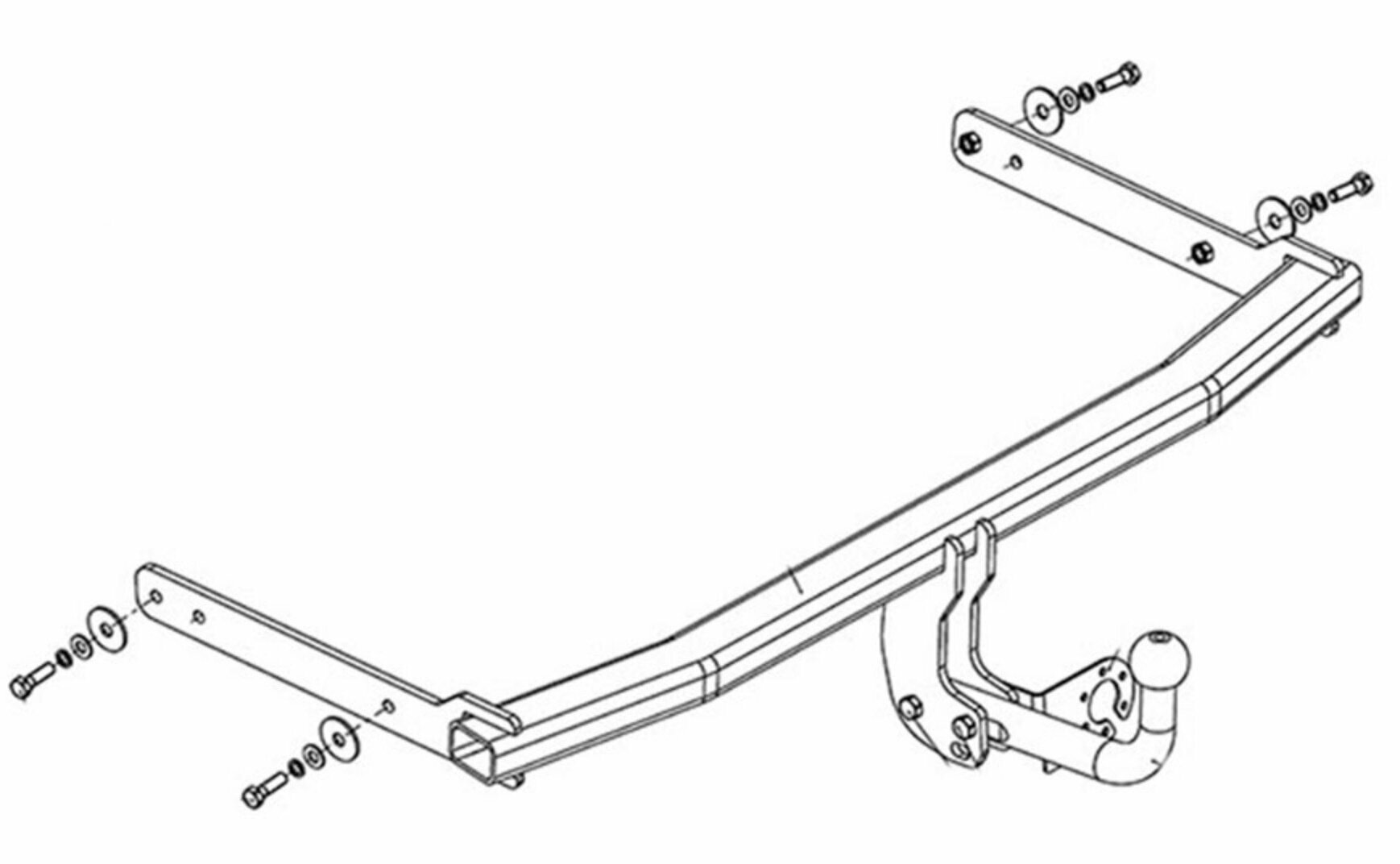 Фаркоп AvtoS для VOLKSWAGEN JETTA (2011) с универсальной электрикой Smart(блок) и сертификатом в комплекте, арт.(VW 32+smart)