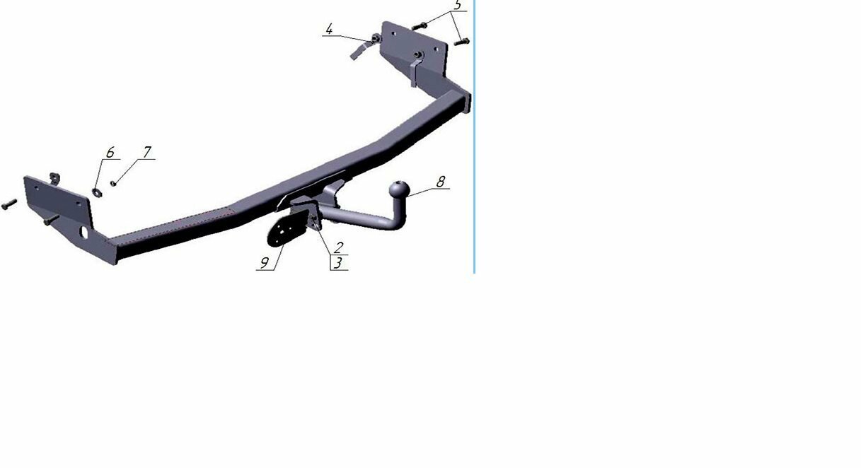 Фаркоп для Ford Focus wagon (1998-2004) (без электрики) (паспорт и сертификат) AvtoS. FD14