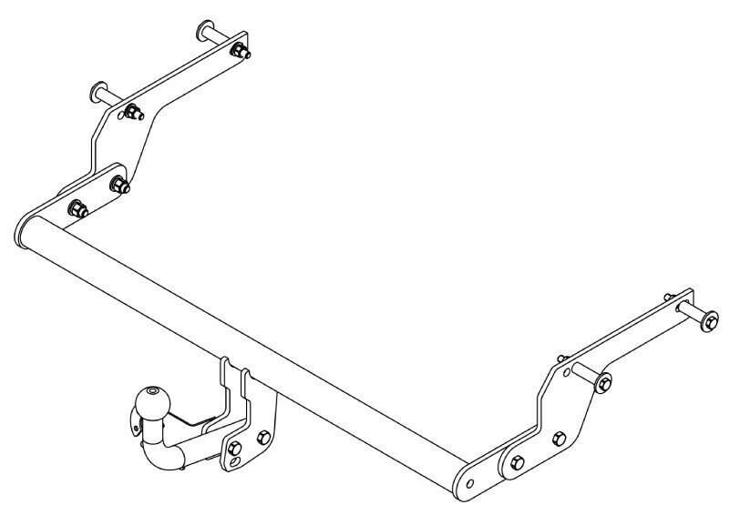 Фаркоп на RENAULT LOGAN Sandero (без электрики, паспорт/сертификат в комплекте) Автос. RN 15