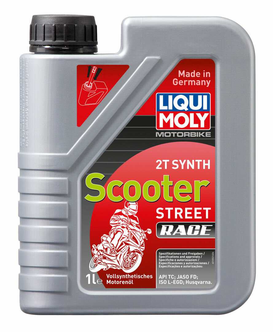 LIQUI MOLY Моторное масло для скутеров Liqui Moly Motorbike 2T Synth Scooter Street Race синтетическое 1л