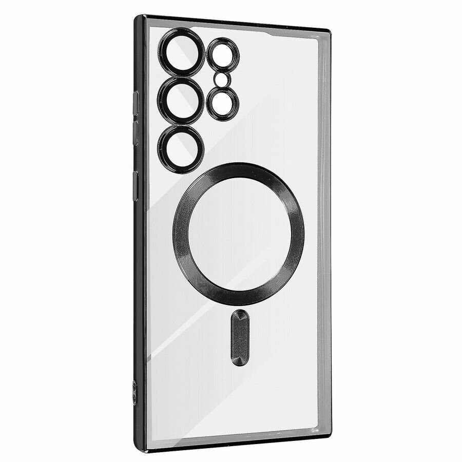 Силиконовая накладка с Magsafe Magnetic для Samsung S23 Ultra черный