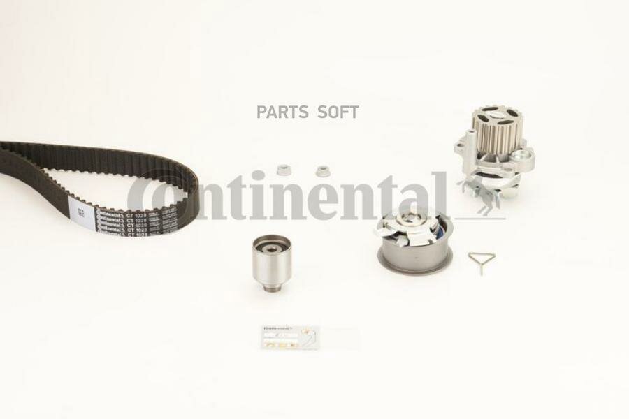 CT1028WP4 CONTINENTAL Комплект ГРМ с помпой AUDI/VW A3/4/6/OCTAVIA/GOLF/PASSAT 1.9/2.0 2000=> (ролик 2шт+ремень 120x30+пом