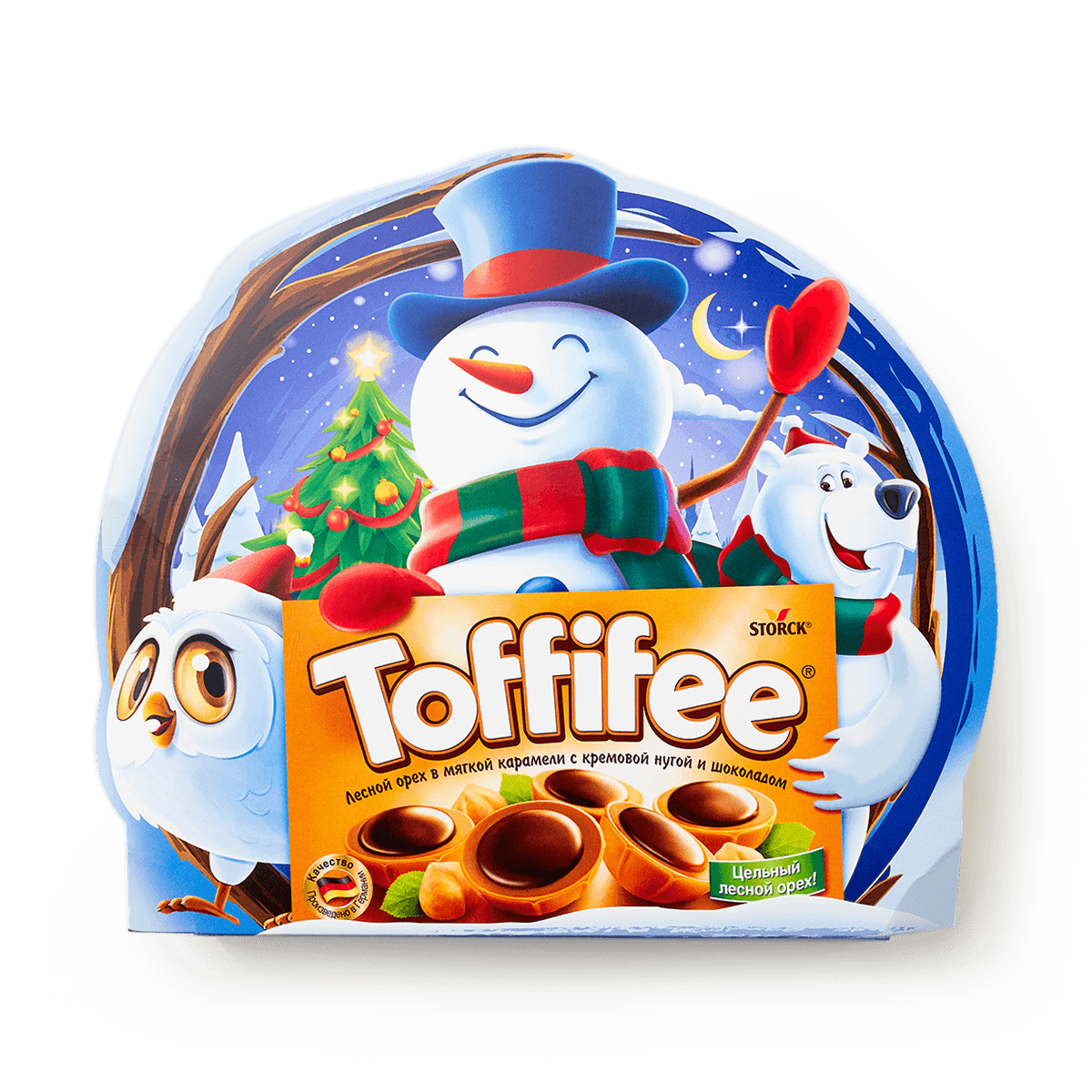 Конфеты Toffifee "Снеговик", подарочный набор, в форме снеговика