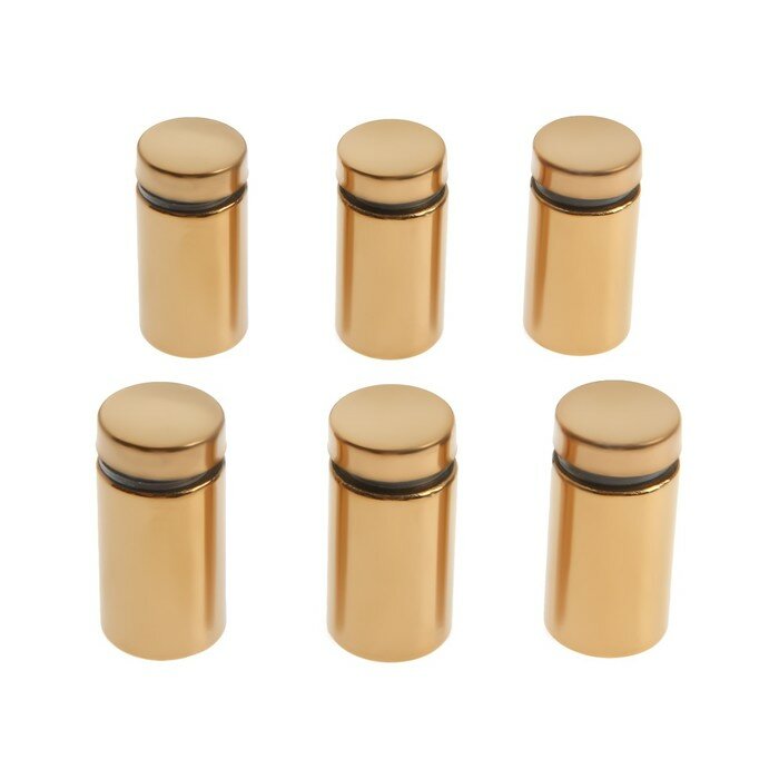 Дистанционный держатель для табличек, 16×30 мм, цвет золото, набор 6 шт.