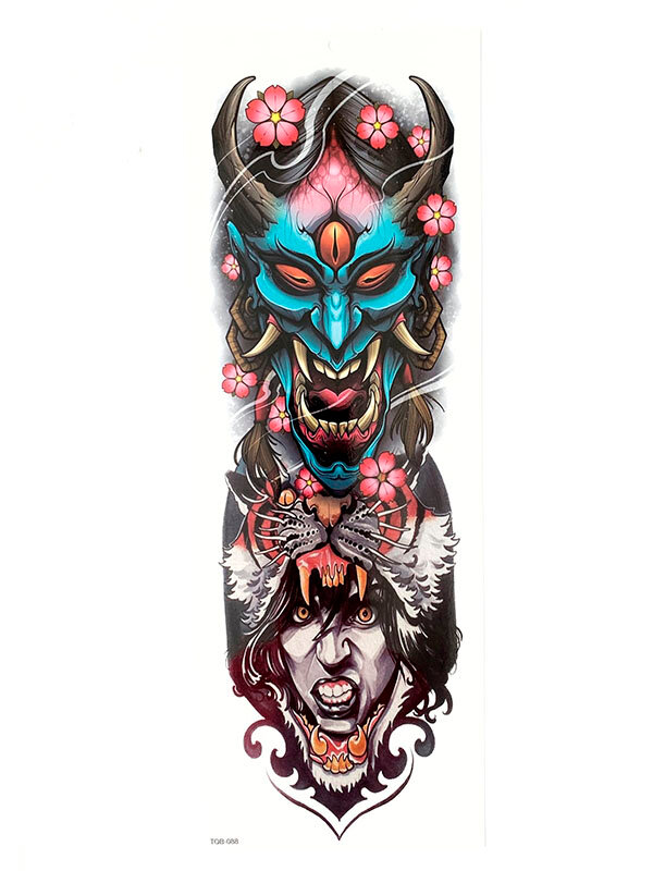 Тату рукав "Маска" (Цв: Разноцветный )