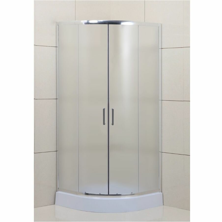 Душевой уголок BelBagno (Бельбагно) UNO-195-R-2-80-P-Cr хром, стекло рифленое 5 мм (800х1950х800)