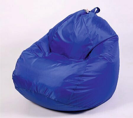 Кресло-мешок WOWPUFF юниор 100*75 см XL водоотталкивающий оскфорд Синий съемный чехол бескаркасный