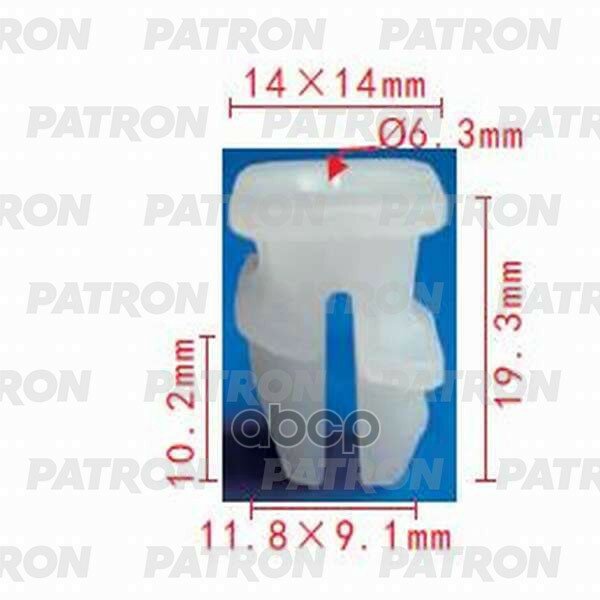 Фиксатор пластиковый NISSAN применяемость: вставка под саморез PATRON арт. P37-1144