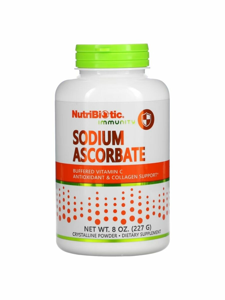 NutriBiotic Sodium Ascorbate - Аскорбат натрия 227 грамм — фото 1