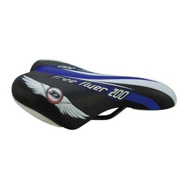 Седло DDK-1217A подростковое стальная рамка черно-голубое