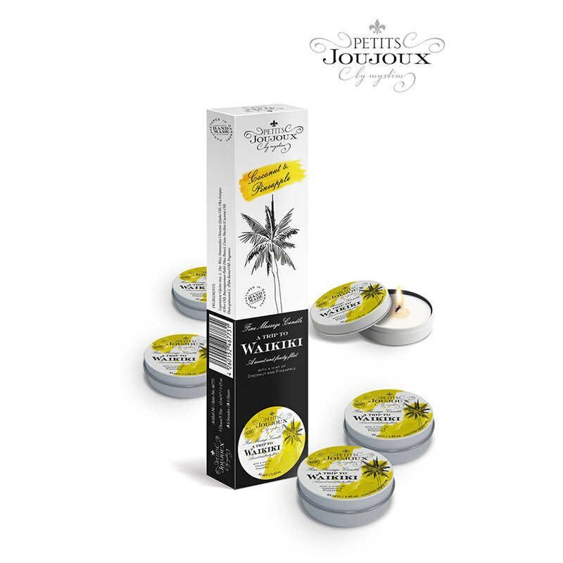 Набор из 5 массажных свечей Petits JouJoux Orient Waikiki Beach "Пина колада" - 5 x 43 мл