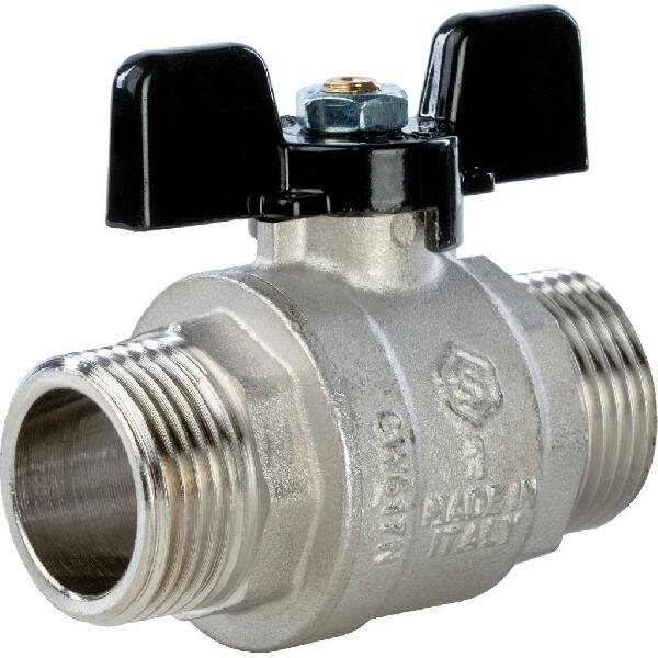 Кран шаровой полнопроходной STOUT НР/НР ручка бабочка 1 SVB-0006-200025