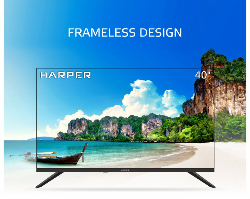 Телевизор Harper 40F720T, 1920x1080 (FullHD), 250 Кд/м2 , черный — фото 1