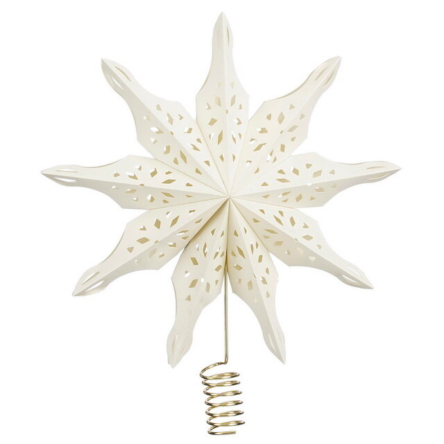 Верхушка на елку Вифлеемская Звезда - Ринальдо 25 см белая, бумага, Edelman, 1137233