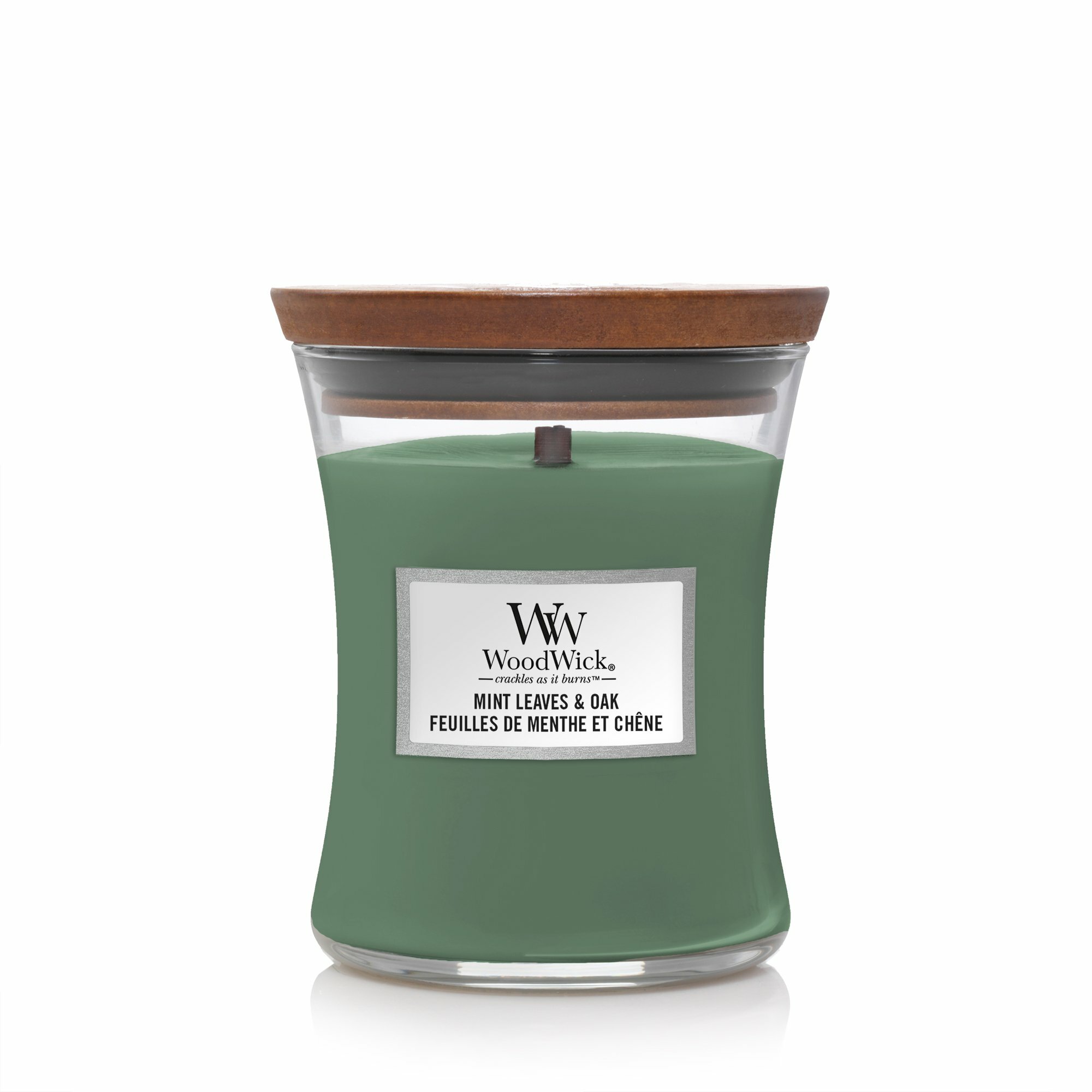 Woodwick/ Свеча средняя Дуб и листья мяты / Mint leaves & oak 275гр.
