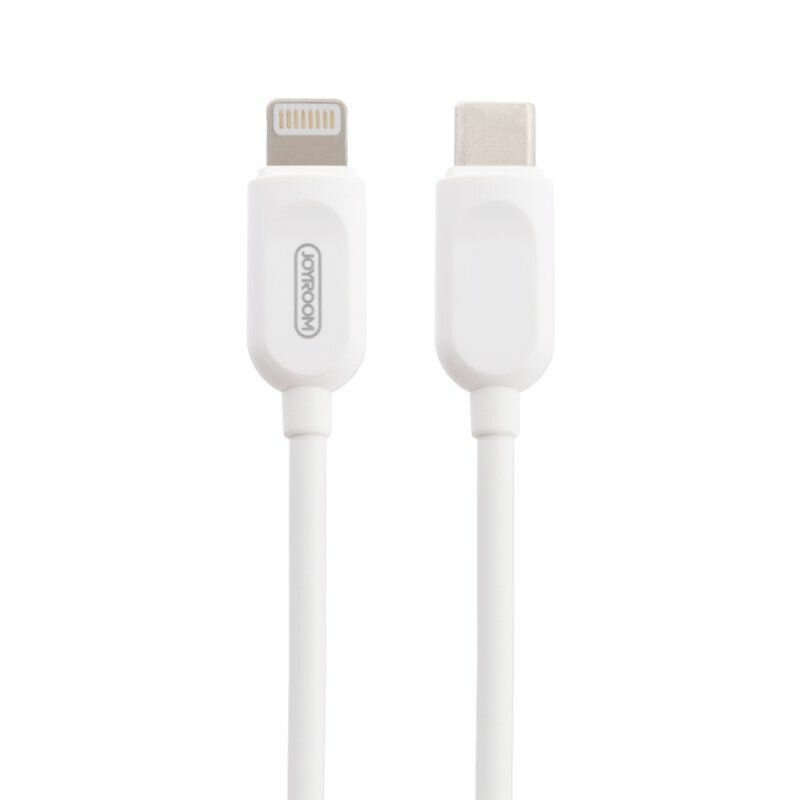 USB кабель Joyroom S-M412 для зарядки, передачи данных, (QC3.0, QC2.0+PD), 3А, Type-C - Lightning 8-pin, 1 метр, белый
