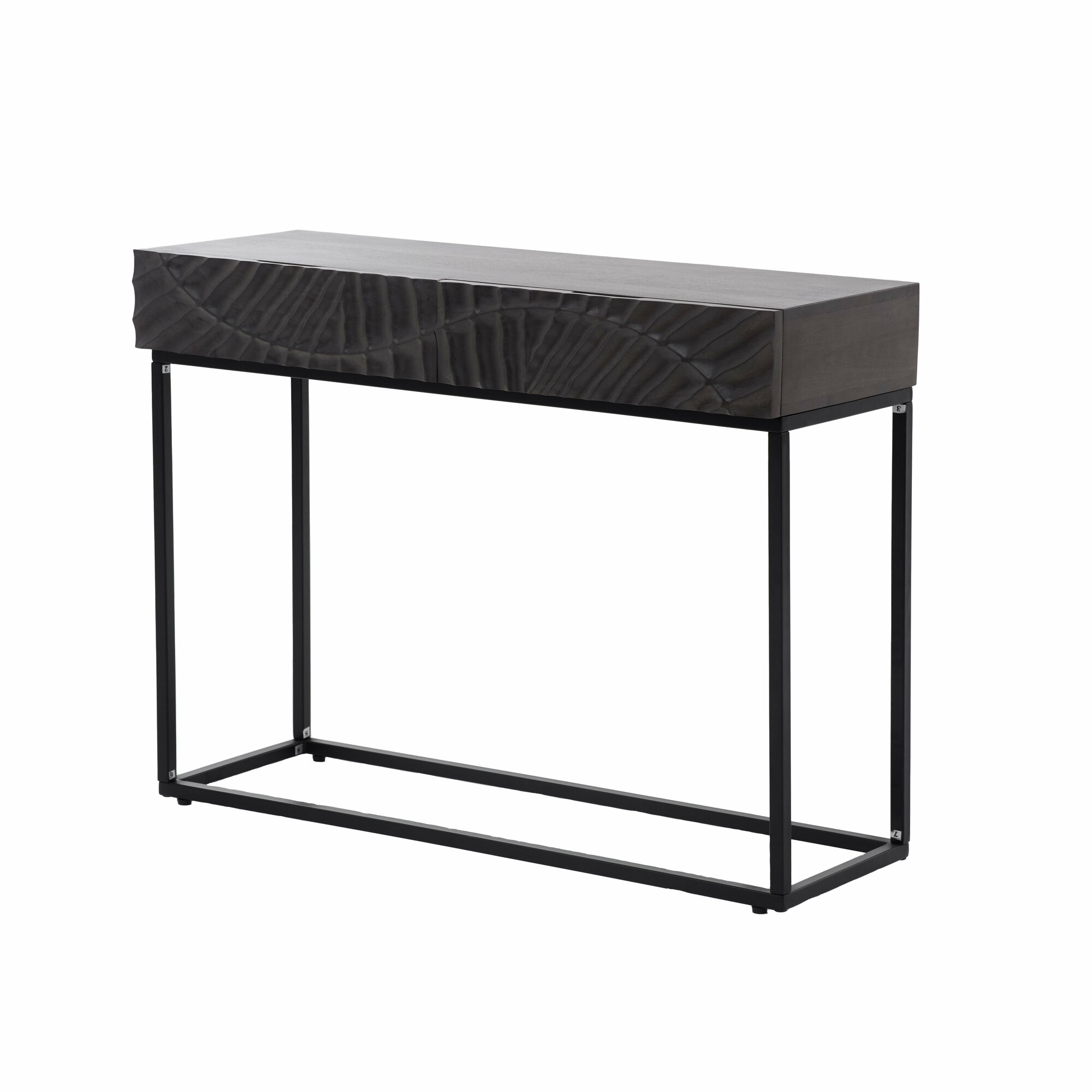 Консоль из массива древесины манго, с ящиком, лахара Платина, MYLOFT