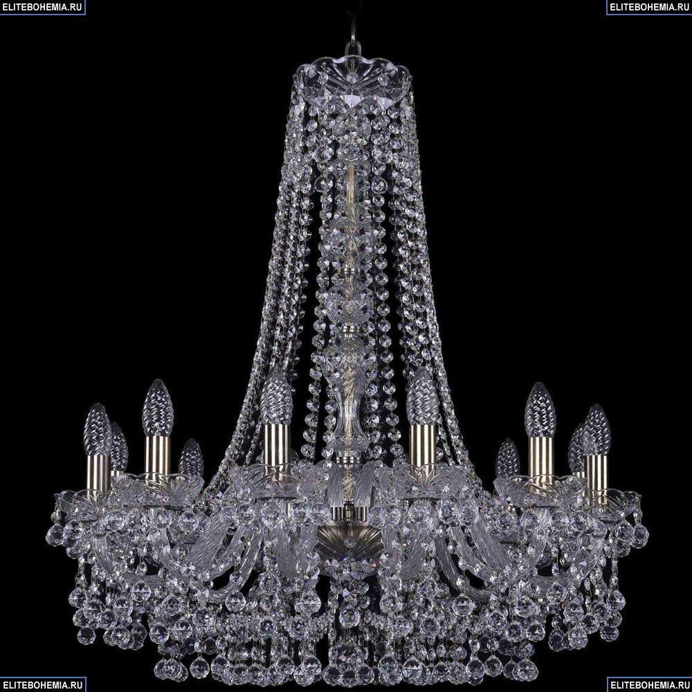 1409/12/240/h-76/Pa Хрустальная подвесная люстра Bohemia Ivele Crystal
