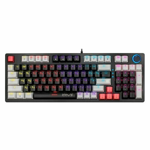 Клавиатура Defender Hawk GK-418, USB, черный + белый [45419]