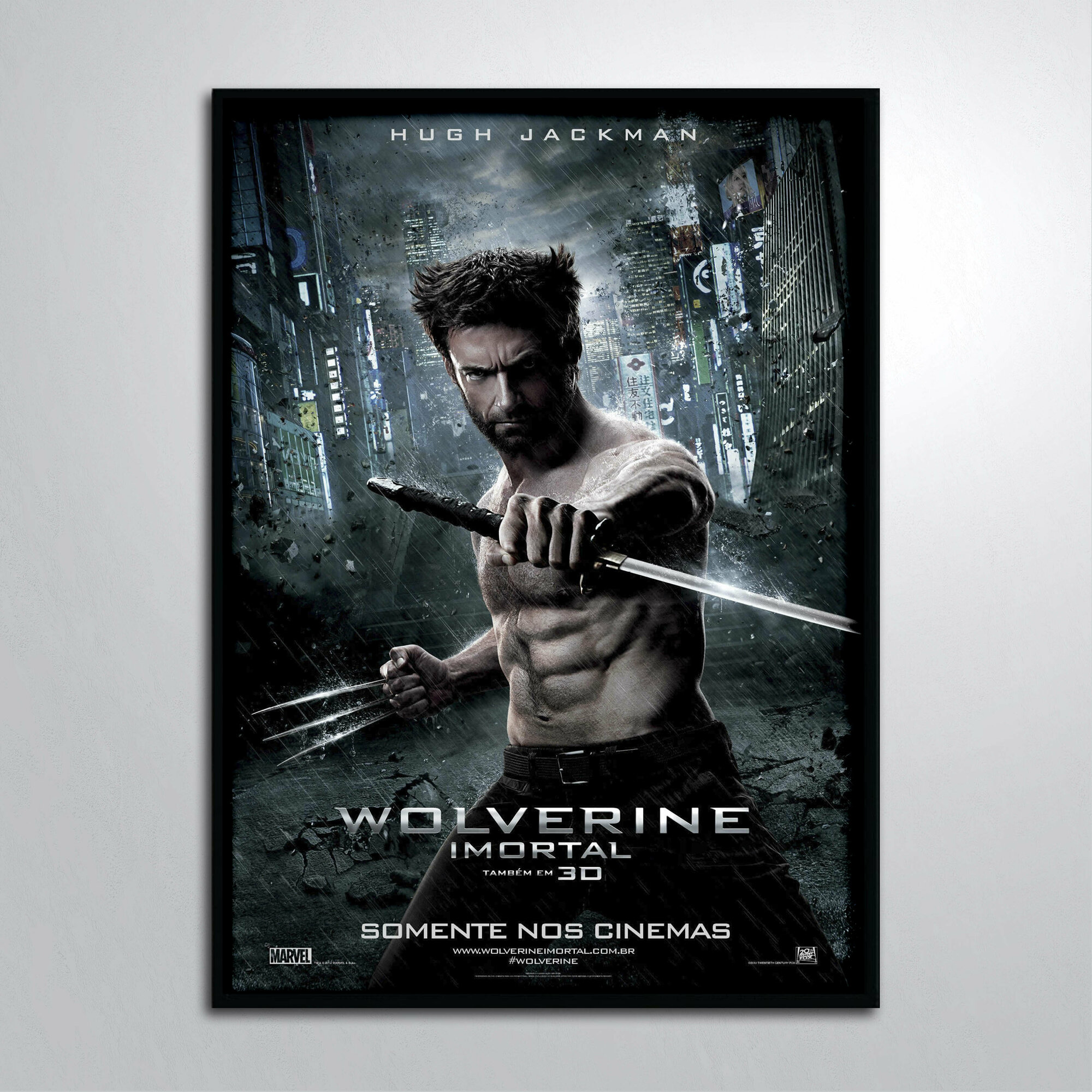 Постер в раме/Росомаха Бессмертный Хью Джекман Катана The Wolverine