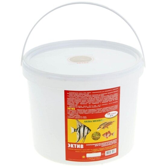 Корм для разнообразных видов цихлид Аква Меню Эктив 11л, хлопья