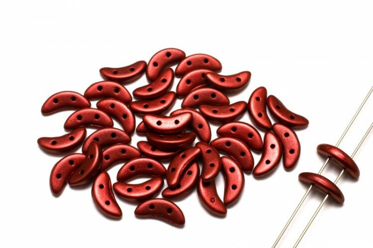 Бусины Crescent beads 10х3мм, цвет 0310-K0189 Matte Metallic Lava, 708-088, 5г (около 40 шт)