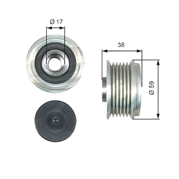 GATES OAP7177 (373222F000) муфта генератора
