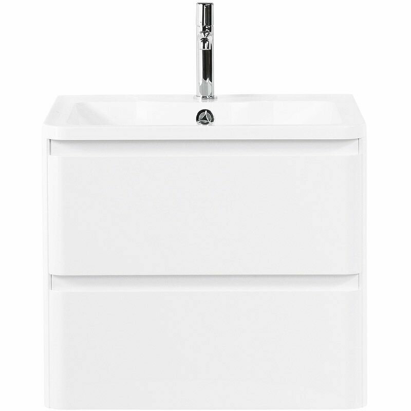 База под раковину подвесная BelBagno Albano с двумя выкатными ящиками Bianco Lucido 700x450x500 ALBANO-700-2C-SO-BL