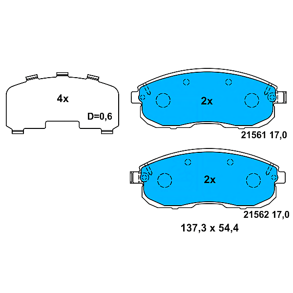 ATE 13.0460-5716.2 (410601605R / 410609J425 / 5581080J01) 13.0460-5716.2 колодки дисковые передние\ Suzuki (Сузуки) sx4 1.5