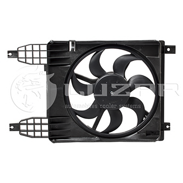 LUZAR lfk-0581 (622504 / 94567001 / 94567002) э / вентилятор охл. для а / м Chevrolet (Шевроле) aveo t255 (08-) (с кожухом)
