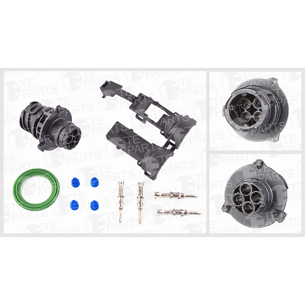 TE PARTS 7802781 разъём 4-х контактный (ответная часть 7810469) (комплектация 4-pin, 4 уплотнения,