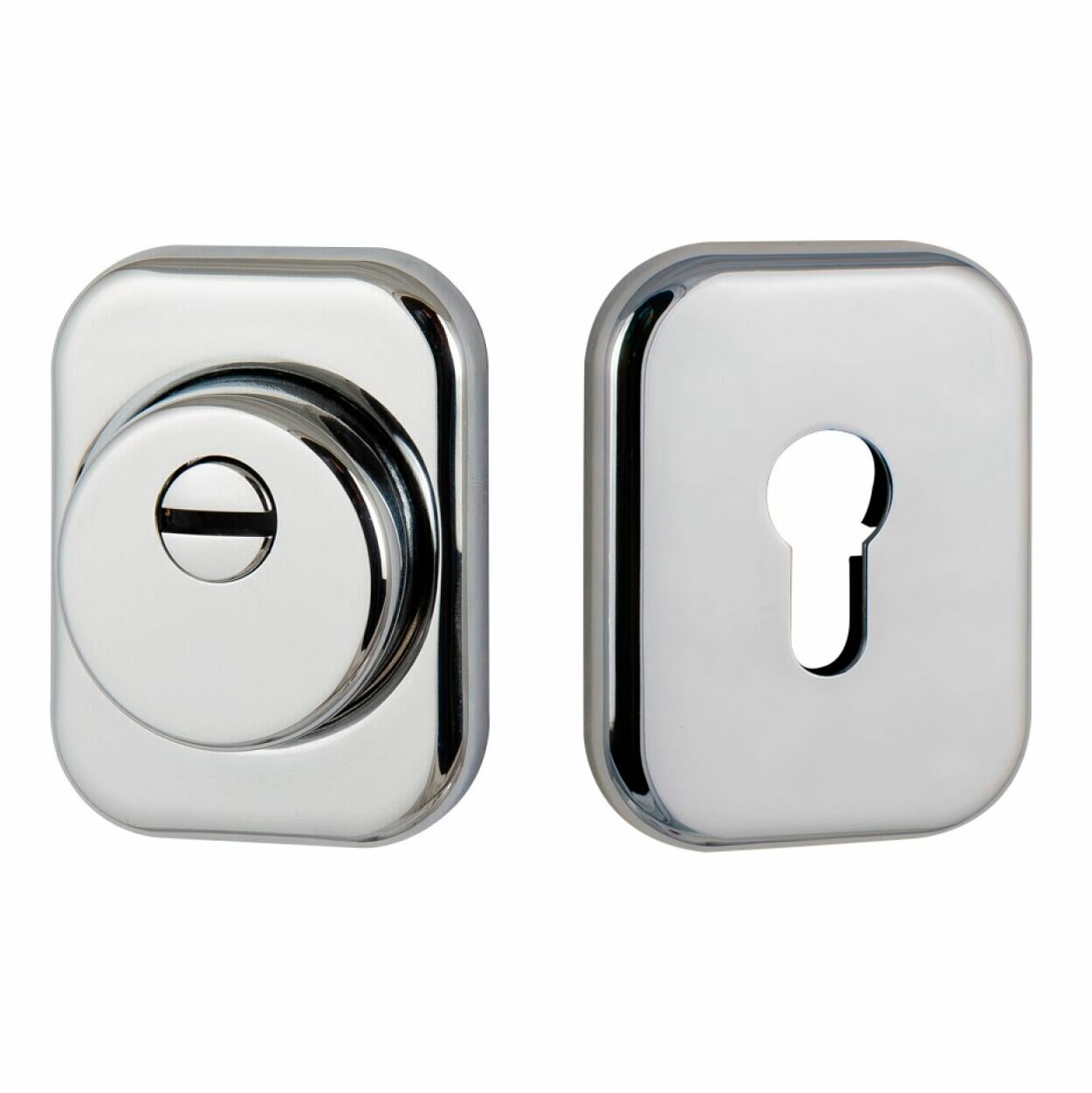 Комплект на входную дверь Fuaro броненакладка 4286 SQ XL, накладка ESC 486-C SQ XL (хром) CP-8