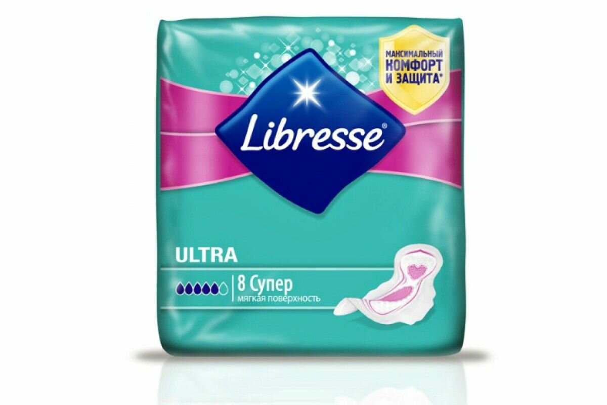Libresse Прокладки гигиенические, Ultra Super с мягкой поверхностью, 8 шт