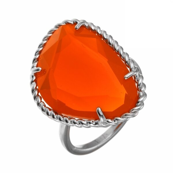 Кольцо, серебро, 925 проба, стекло