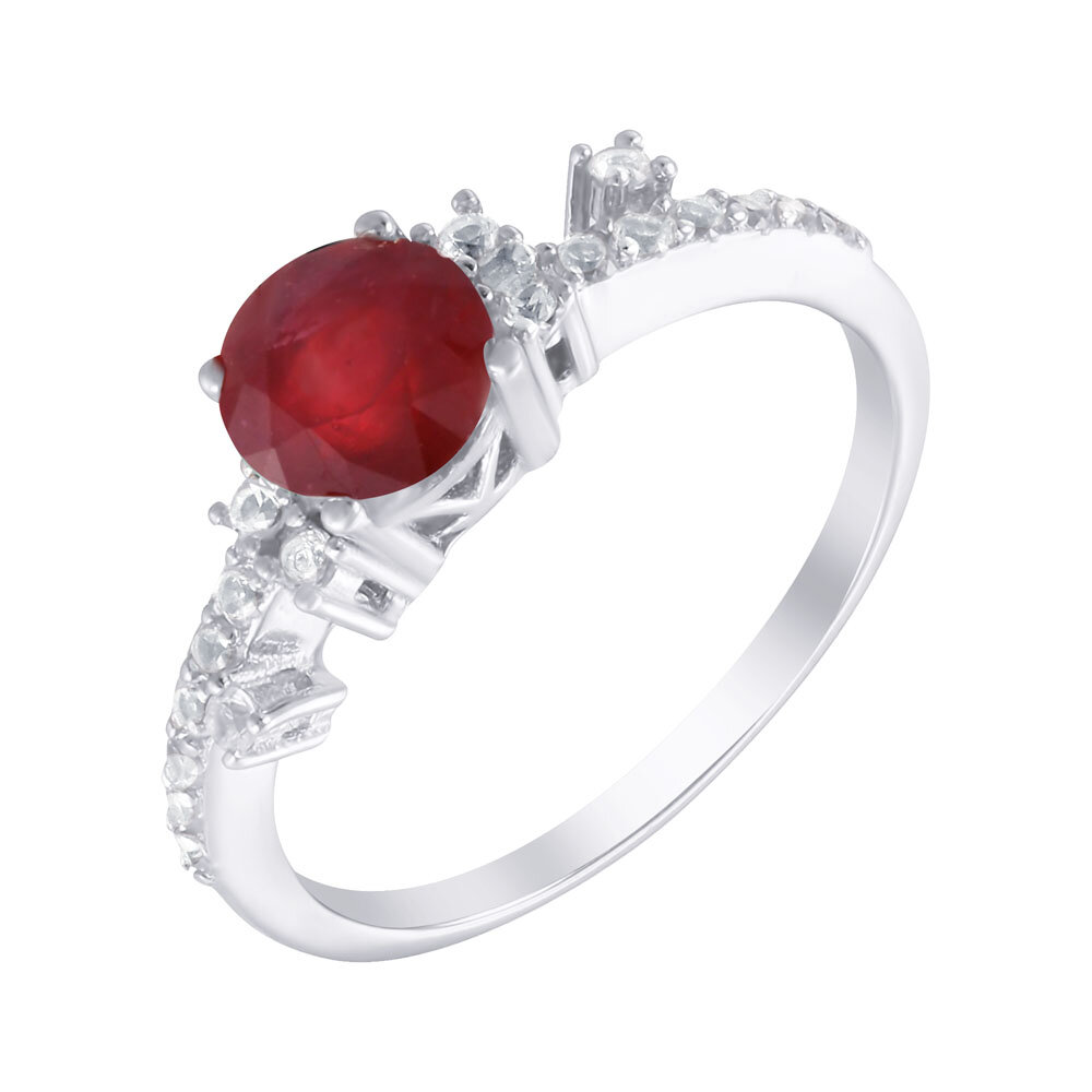 Кольцо, серебро, 925 проба, корунд