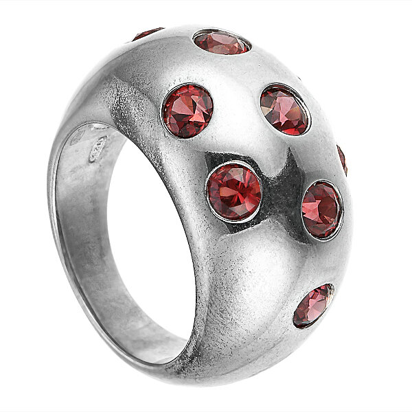 Кольцо ELEMENT47, серебро, 925 проба, гранат